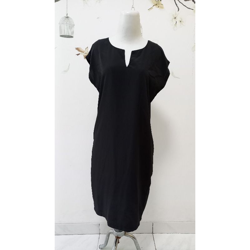 HITAM Black Linen Dress Pj 7/8 (Former) | Shopee Malaysia
