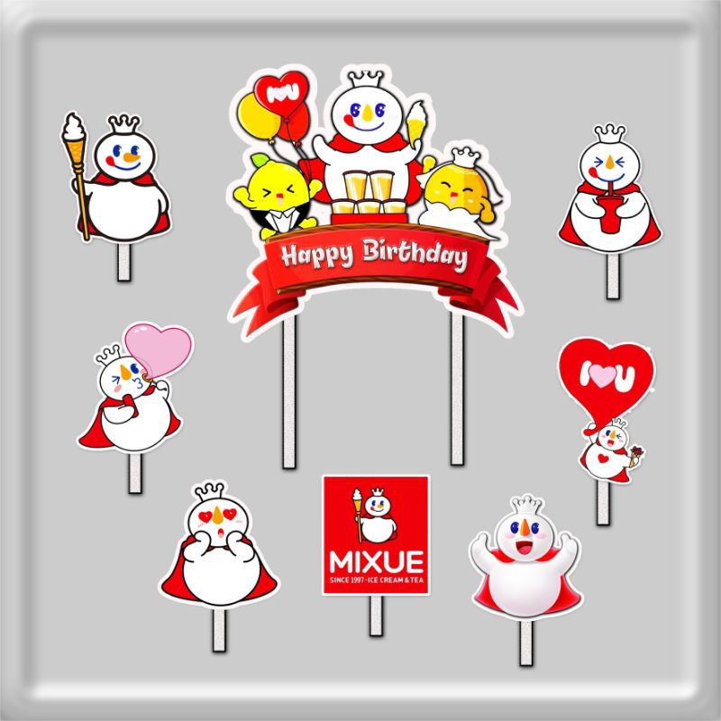 Cake Topper Mixue happy birthday | Shopee Malaysia
