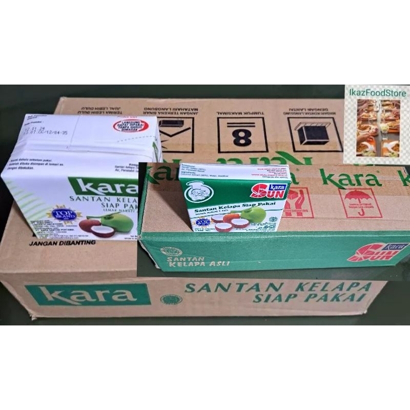 Kara coconut milk 1 box contains 10/SUNKARA contains 12 packs @ 200ml ...