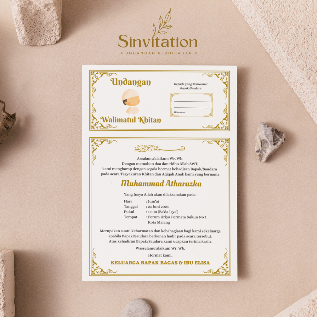 Print Circumcision Invitations, Walimatul Circumcision Invitations, HVS ...