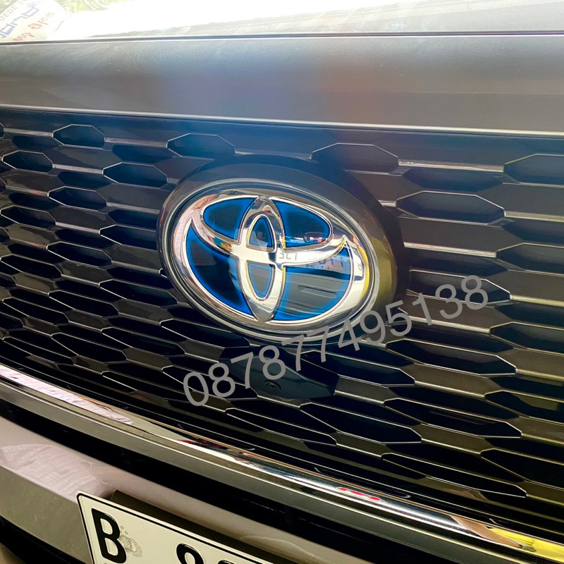 Toyota Innova Zenix glass look clear logo Hybrid Emblem available front ...