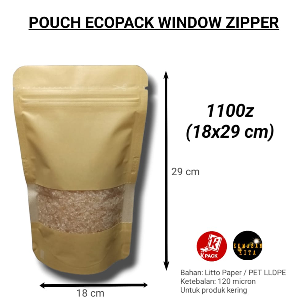 Standing POUCH ECOPACK WINDOW Packaging 1000 Grams | Shopee Malaysia