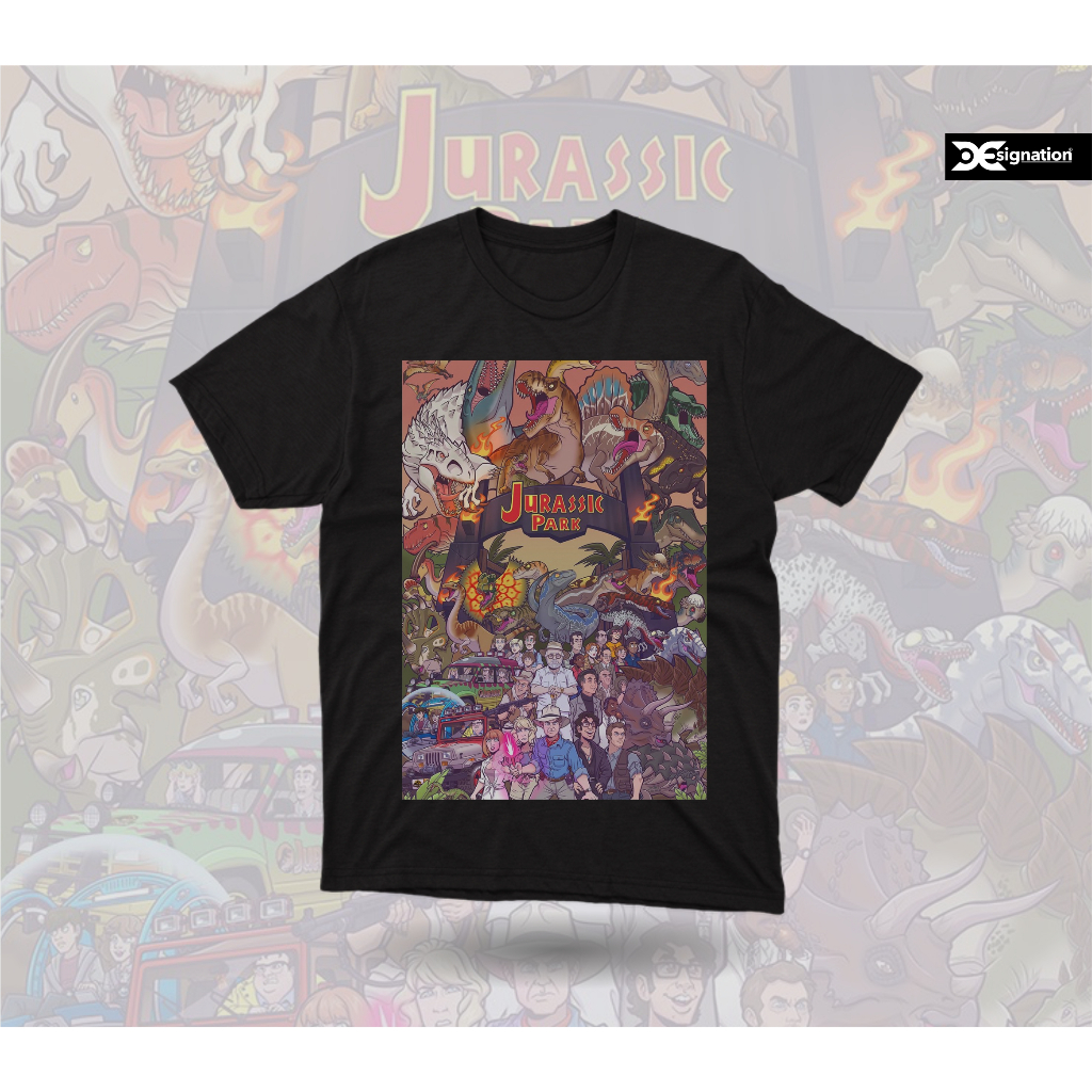 Kaos Jurassic Park Comics Premiumtshirt Cotton Combed 24s Distro 1782