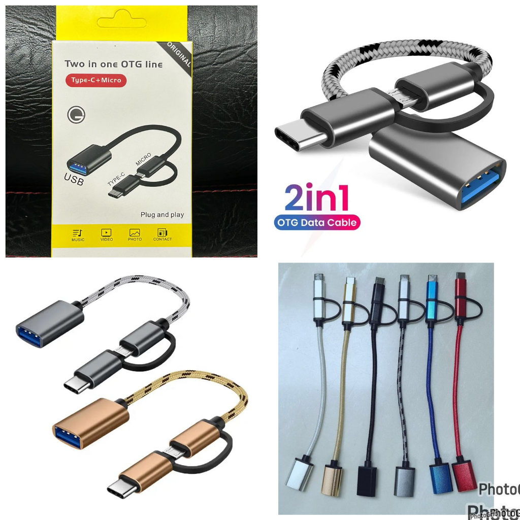 Usb Type-C Micro otg 2 in 1 USB 3.0 otg Adapter Cable Micro USB Type C ...