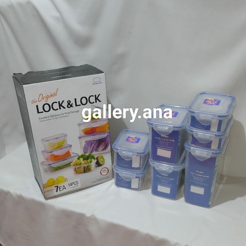 LocknLock Rectangular Set 7pcs / Lock&lock Gift set contains 7 pcs ...