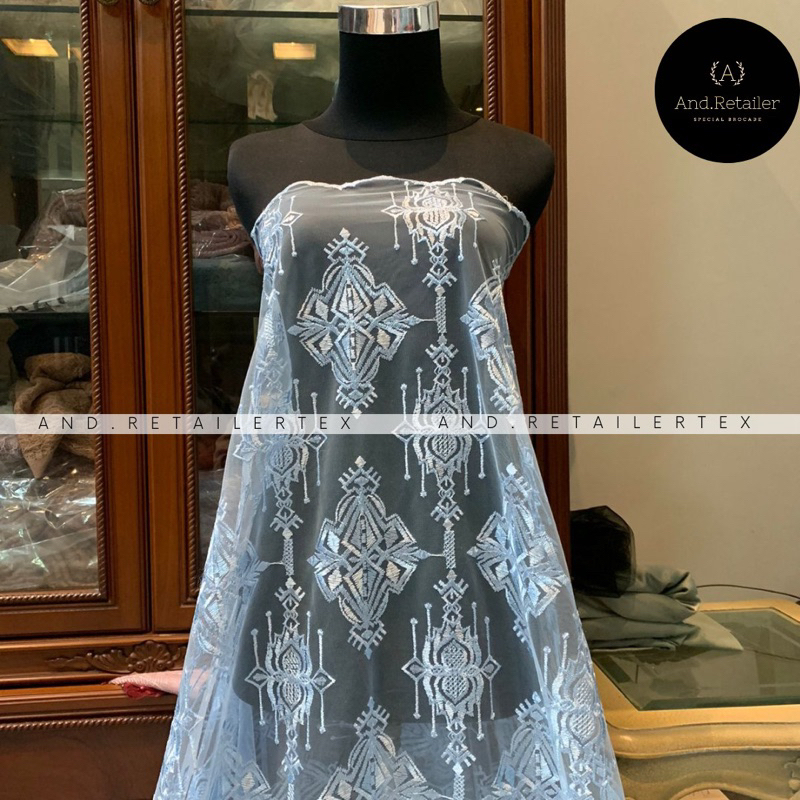 Luxurious Brocade Fabric Material, Ethnic Embroidered Tile, Diamond ...