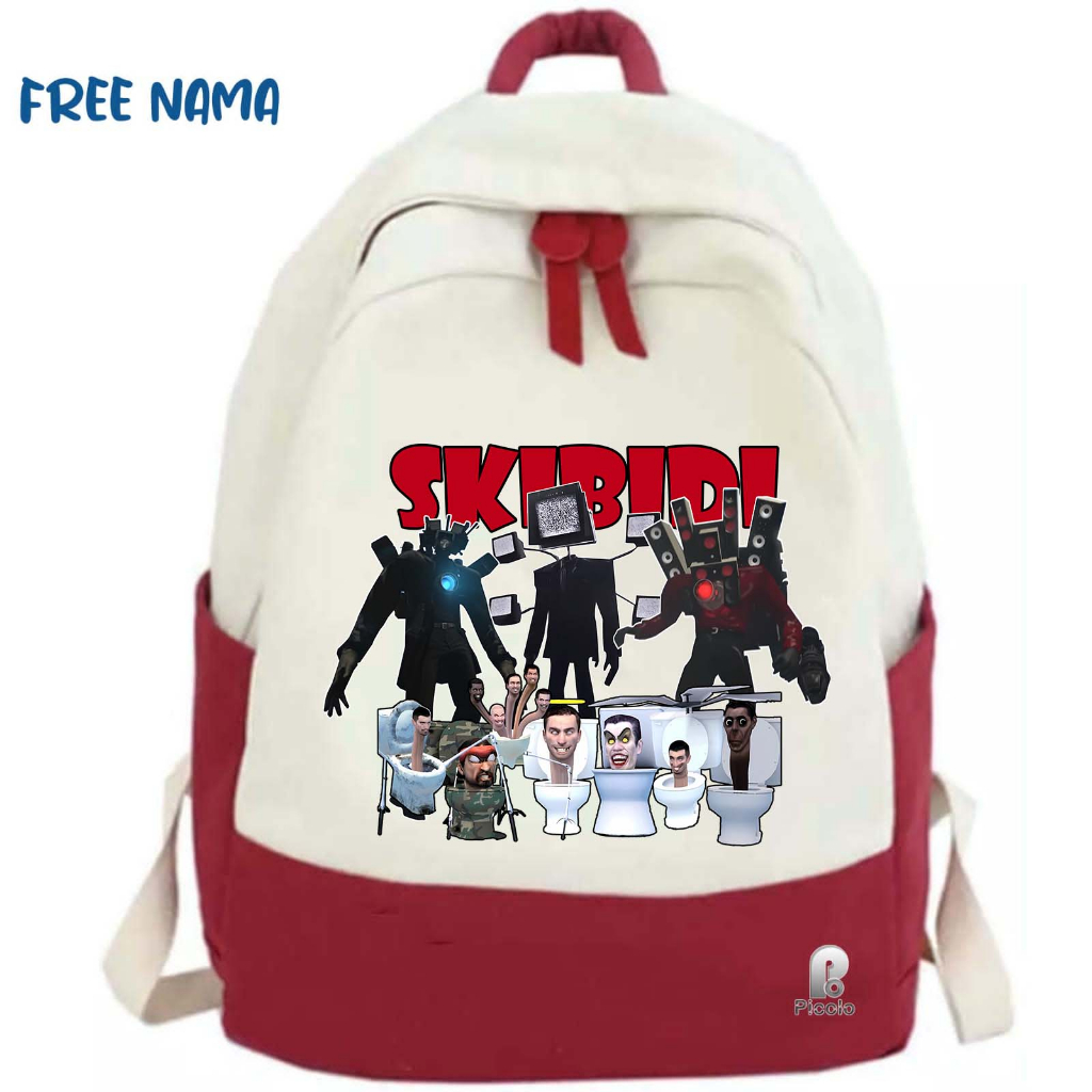 School Children's BACKPACK SKIBIDI MOTIF TOILET SKIBIDI SPEAKERMAN ...