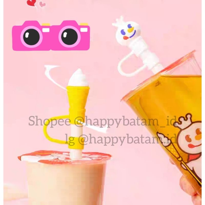 Original MIXUE MIXUE straw pipette cover, snowking ice cream pipette ...