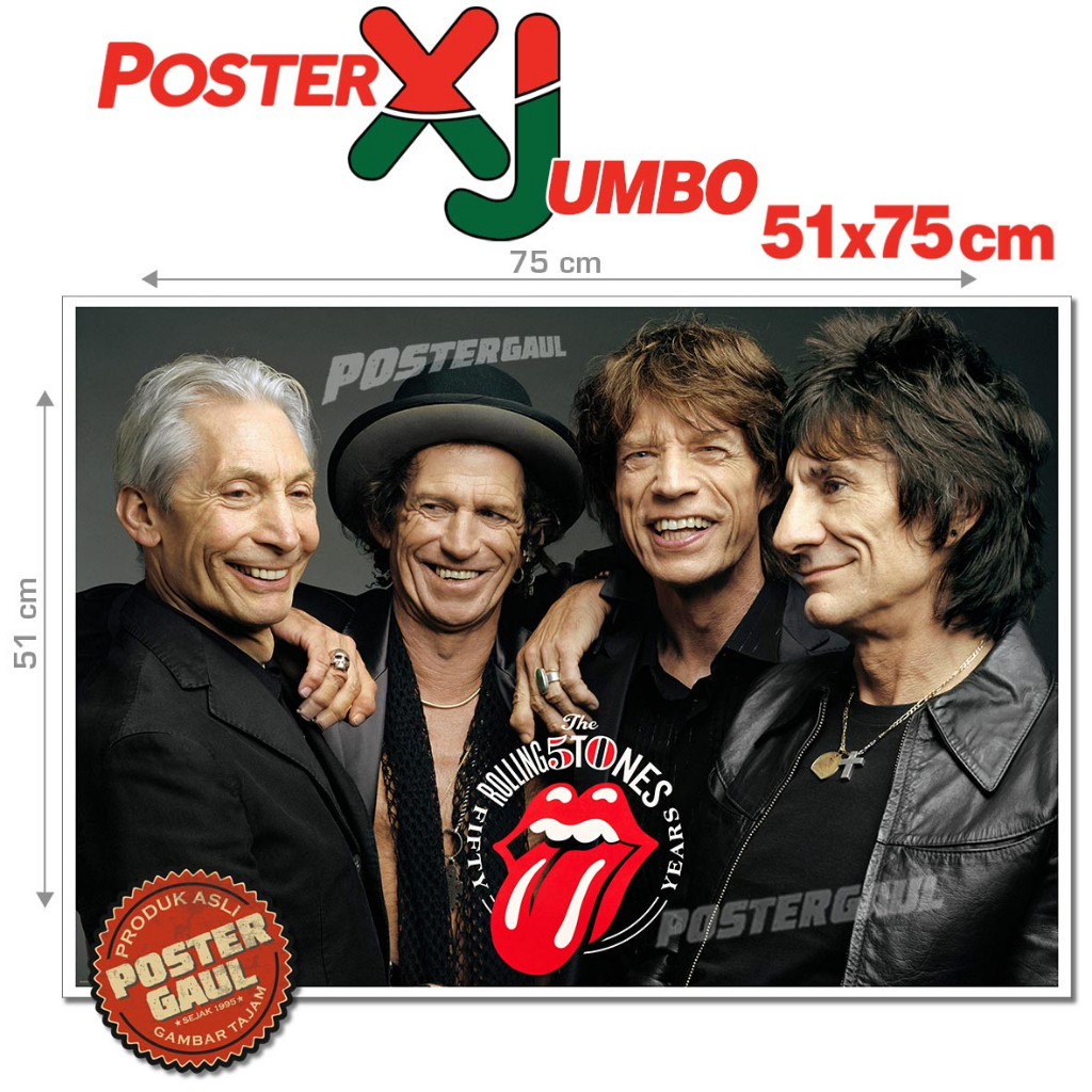 Poster XJumbo THE ROLLING-STONES 50 YEARS XJFJP494 - Size 51 x 75 cm ...