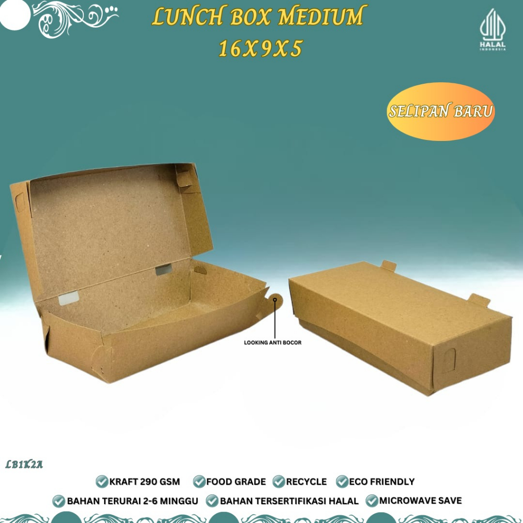 Leakproof Medium Locking Paper Lunch Box (LB1K2A) | Shopee Malaysia