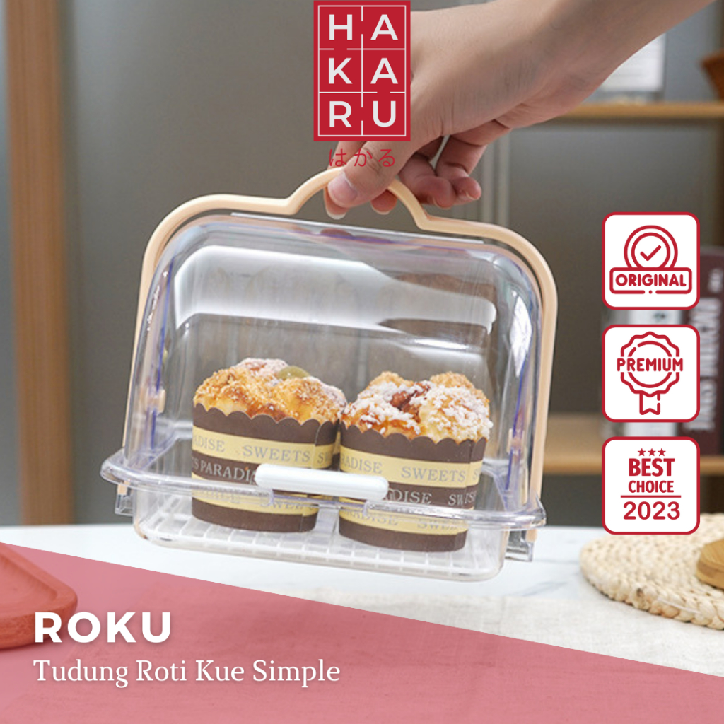 【HAKARU】ROKU Simple Bread Box Serving Cover Cake Storage Aesthetic ...