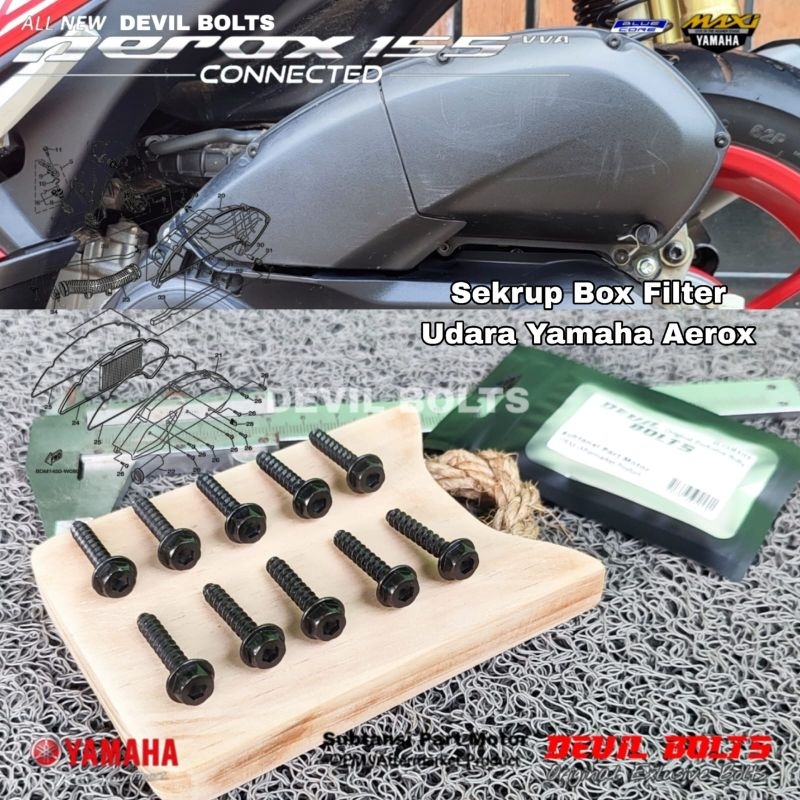 Yamaha Aerox Two Key Air Filter Box Screw Bolts 10pcs | Shopee Malaysia