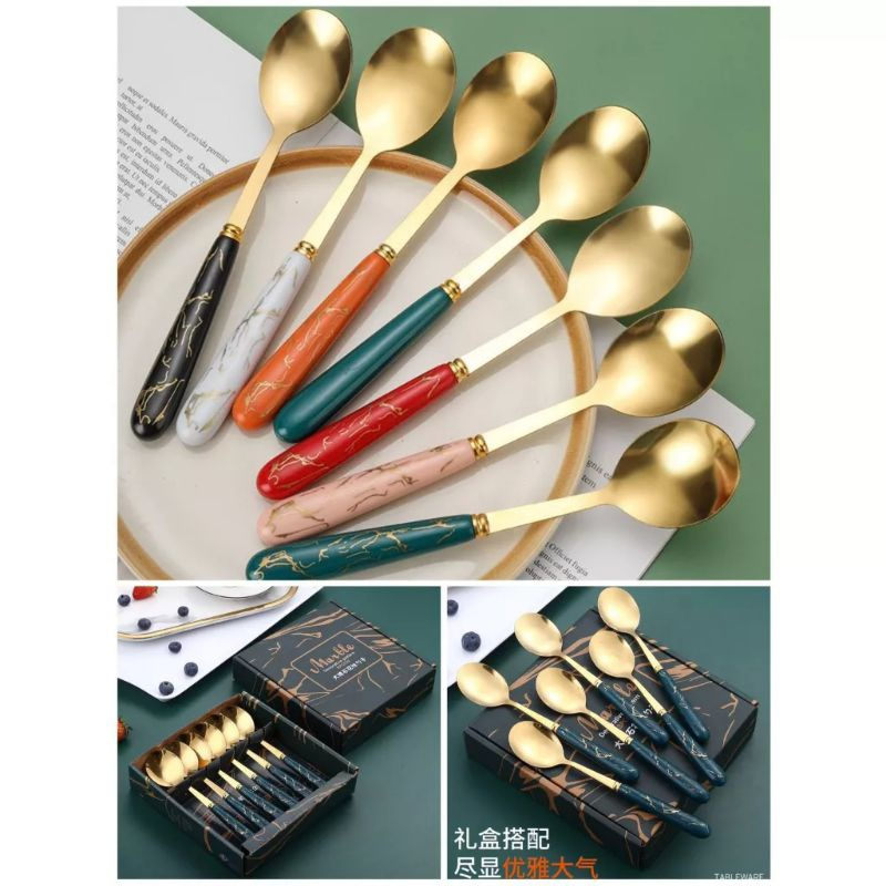 (CPT) Spoon SULTAN/MARBEL Contents 6pcs/BOX | Shopee Malaysia