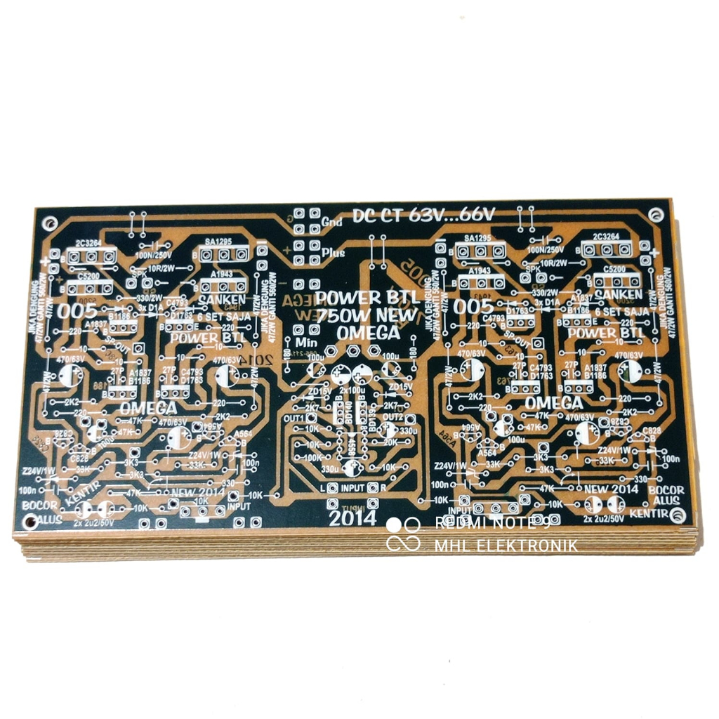 Pcb Power Amplifier 750Watt BTL OMEGA 005 | Shopee Malaysia