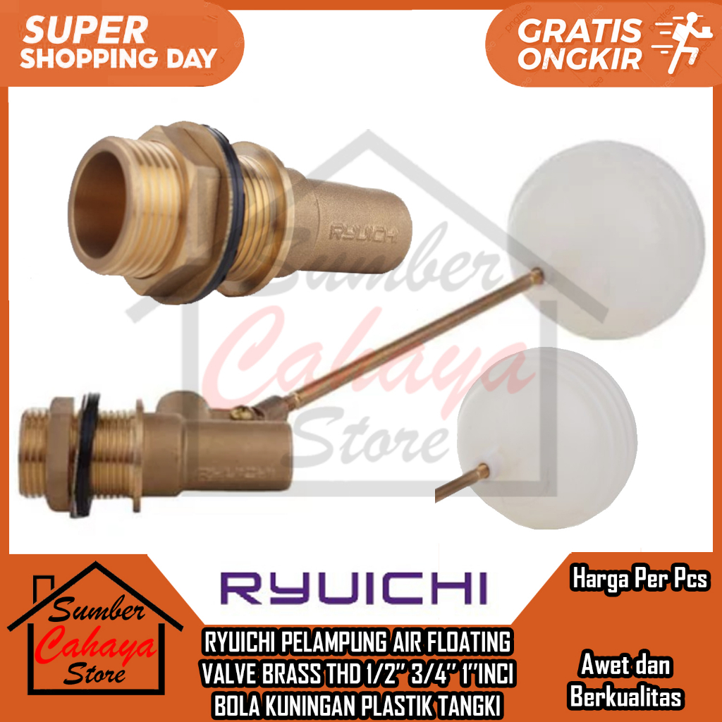 Ryuichi Water Buoy FLOATING VALVE BRASS THD 1/2'''3/4'''1''INCH RYU037 ...