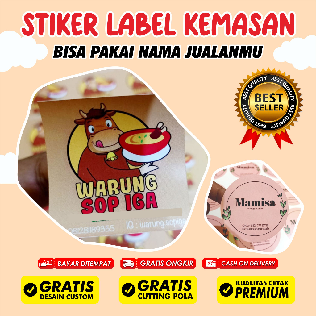 Print A3 CROMO PACKAGING LABEL STICKER + CUTTING (1CM) | Shopee Malaysia