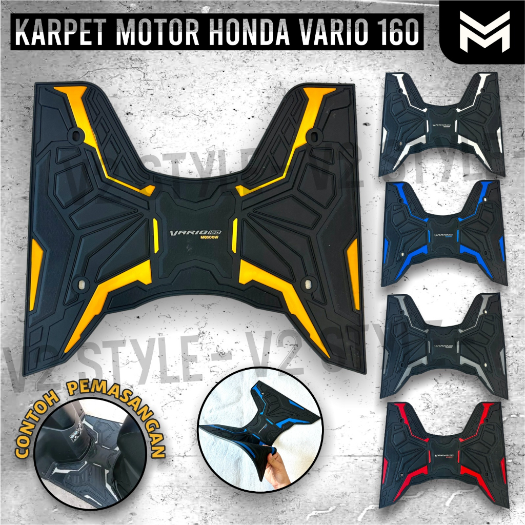 Vario 160 Carpet NEW 2021 2022 2023 Floor MATT Honda 160 ABS CBS ISS Honda CLICK RUBBER Mat ...