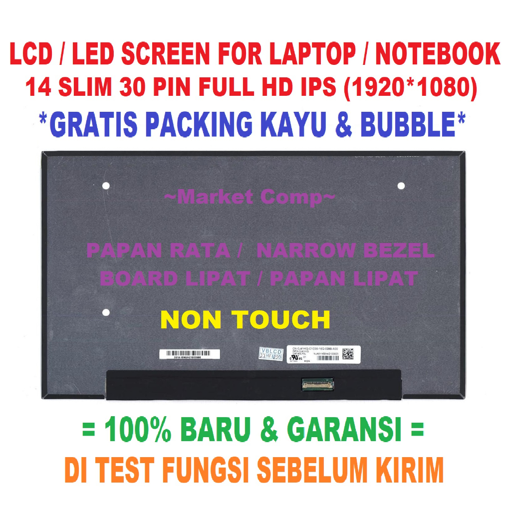 LAYAR Led LCD SCREEN LAPTOP SCREEN NOTEBOOK ASUS ZENBOOK 14 UX434 ...