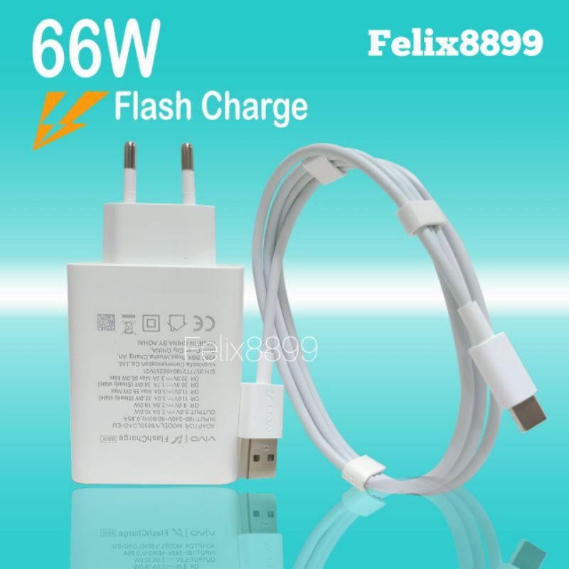 Charger Casan Vivo V25 V25e V27 V27e T1 Pro 5G Original 66W 66 Watt ...