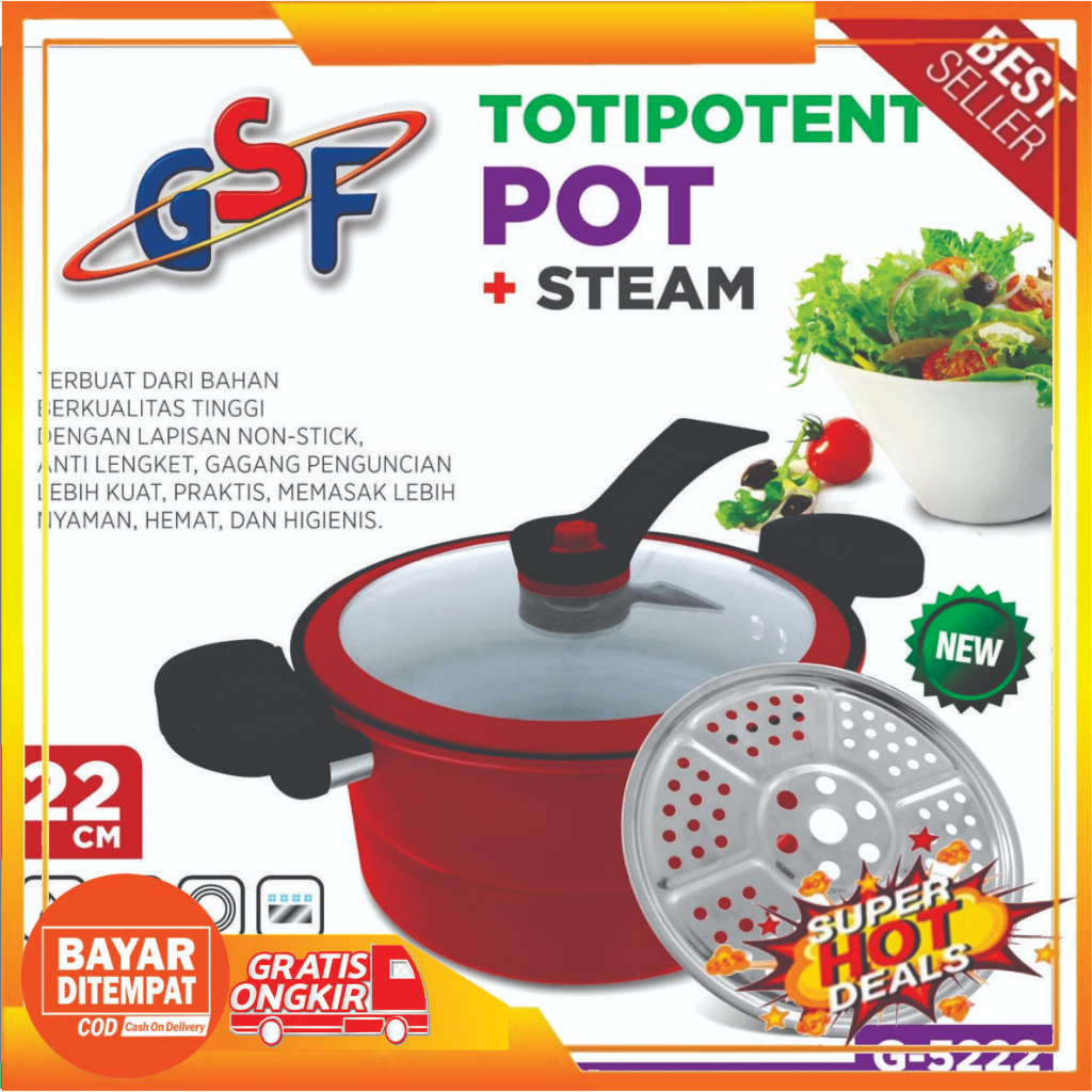 Panci presto viral gsf 22cm G-5122 panci presto totipotent free bubble ...