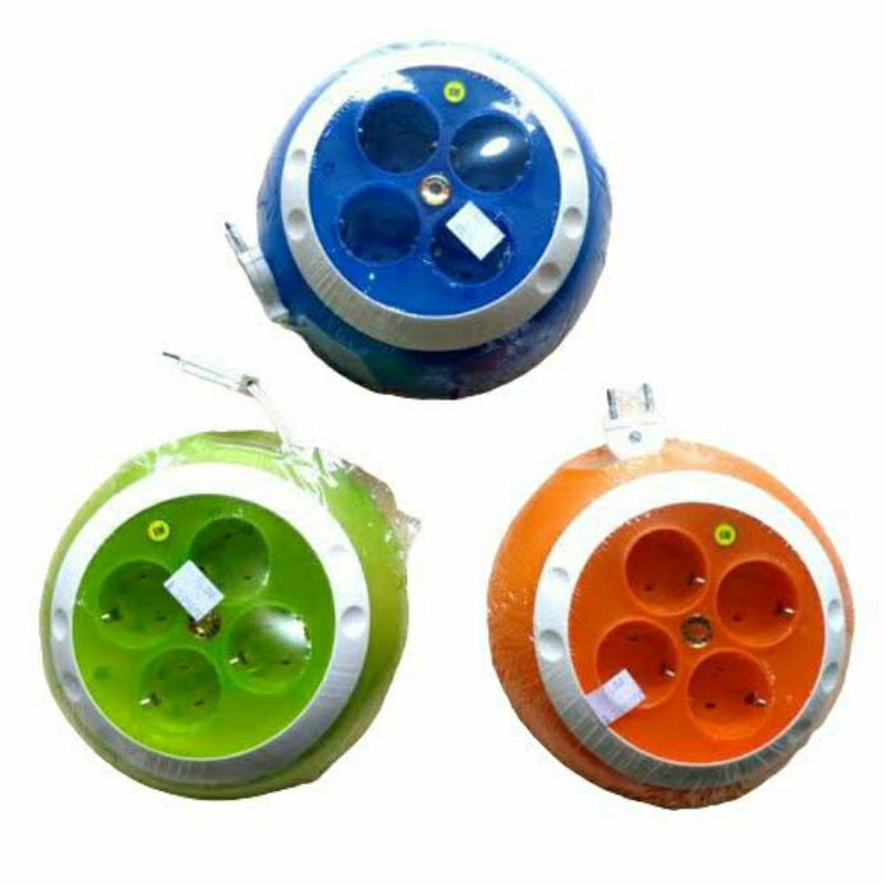Cable Terminal Roll Box Round 4 Plugs Cable Size 6 Meters SNI | Shopee ...