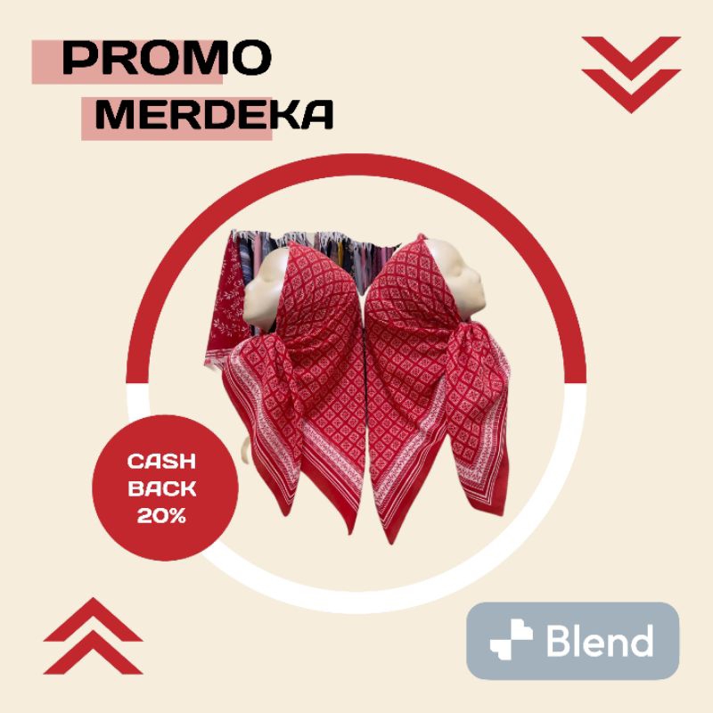 MERAH PUTIH Hijab Red And White hijab premium hijab Square | Shopee ...