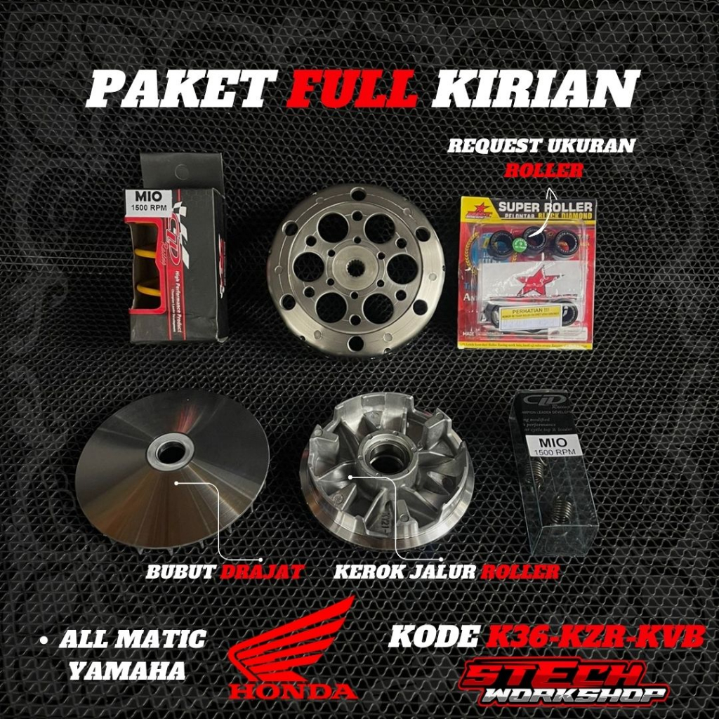 Upgrade Package CVT MIO SMILE MIO SPORTY Package FULL PULLEY SET Double ...