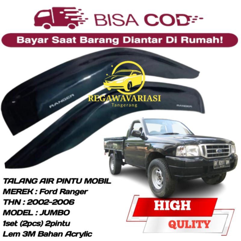 Ford Ranger Single Cabin car water gutter 2002-2006 jumbo 2 door model ...