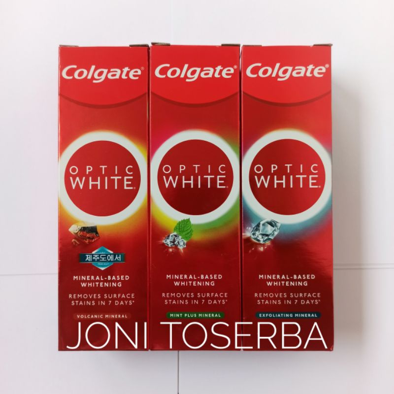 Colgate Optic White Toothpaste Whitening Colgate Exfoliating Mineral ...