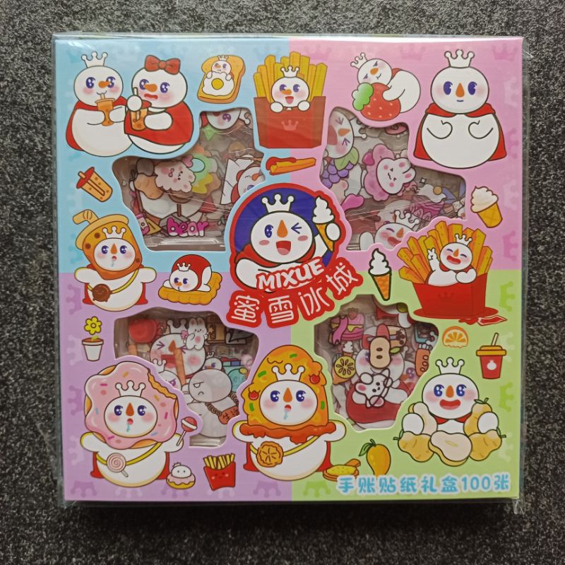 Viral Mixue Stickers contains 96 Pcs / Box | Shopee Malaysia