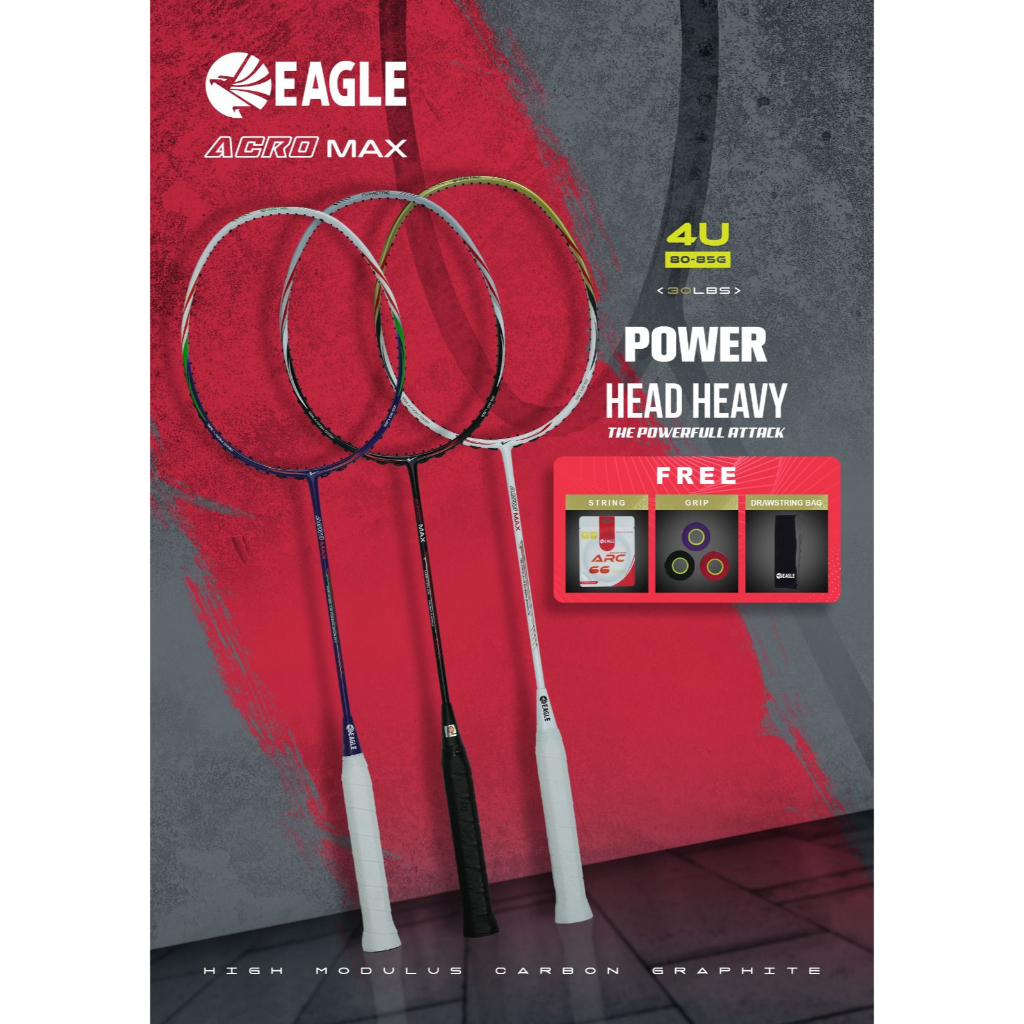 Original Eagle Acro max Racket. | Shopee Malaysia