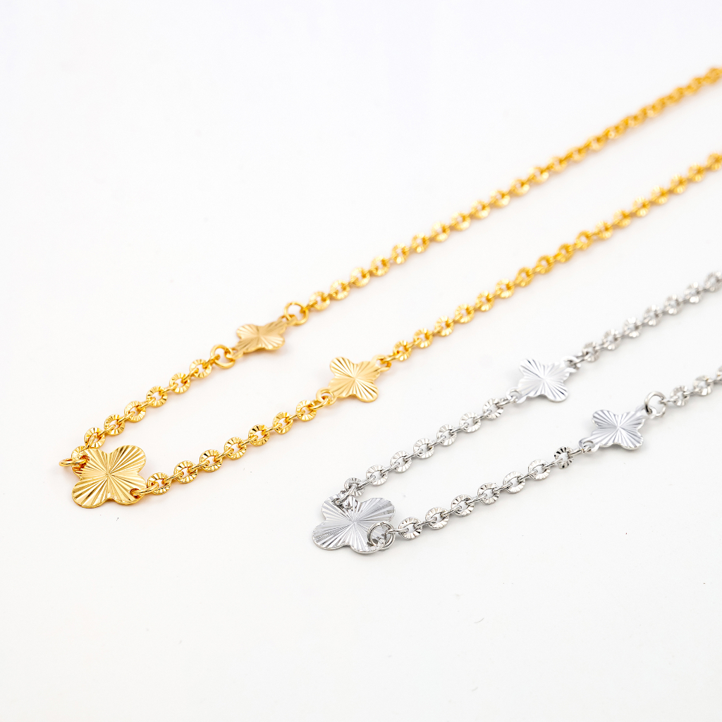 Hyl Jewelry 322N Titanium Necklace for Women, Genuine Gold Silver Rust ...