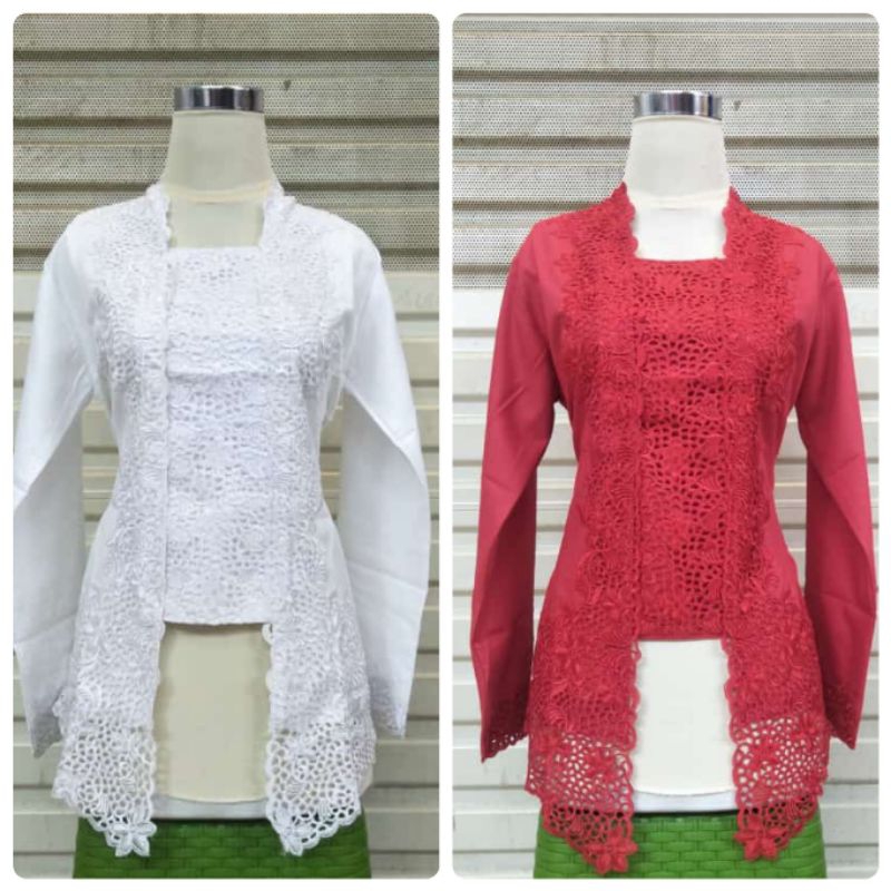 KATUN Modern Betawi Encim Kebaya Long Sleeve Jumbo Kartini Cotton ...