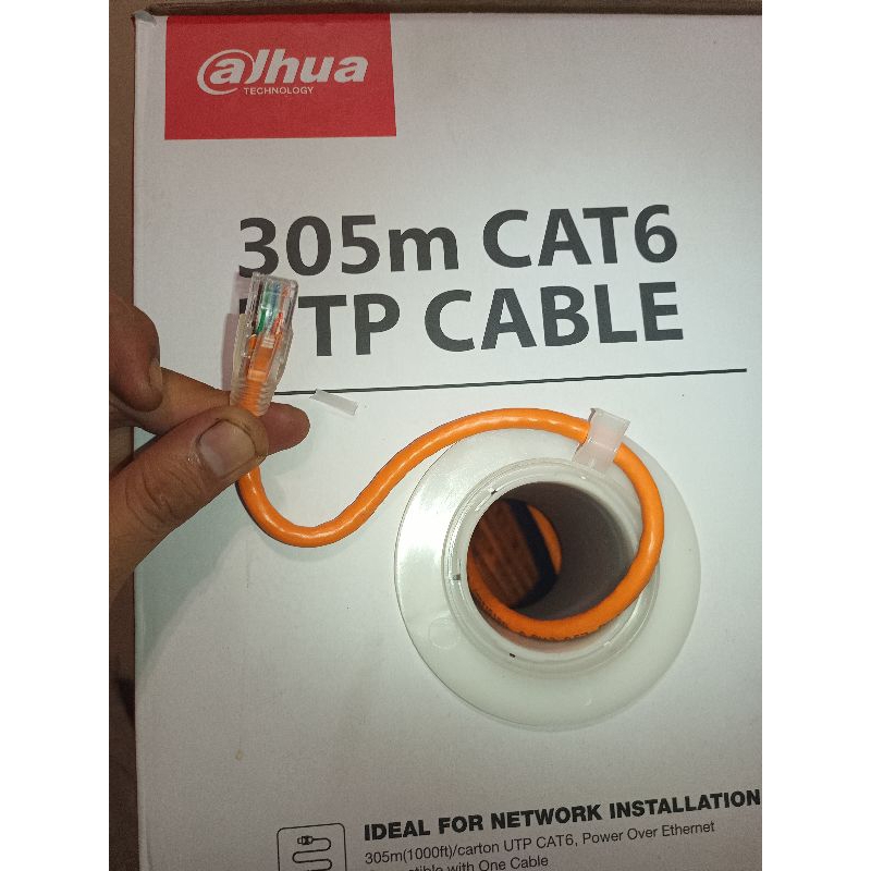 Dahua Cat6 LAN Cable 100 Meters Ready To Use Very Suitable for PoE ...