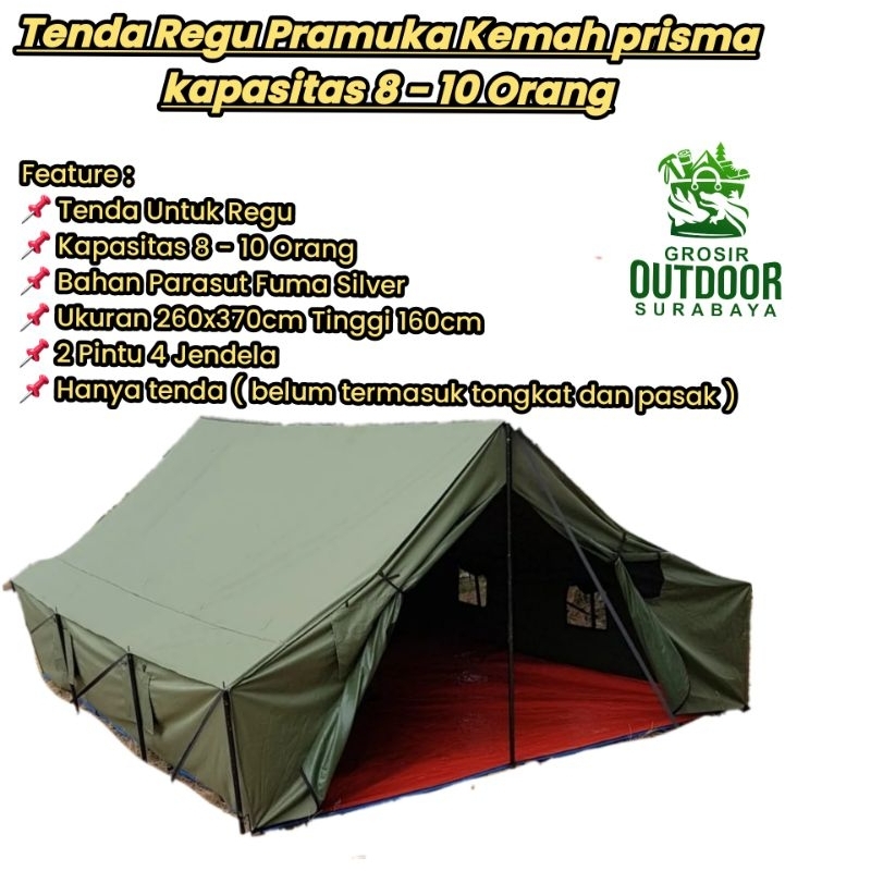 TENDA Prism Camping Scout Team Tent with capacity of 8 - 10 people ...