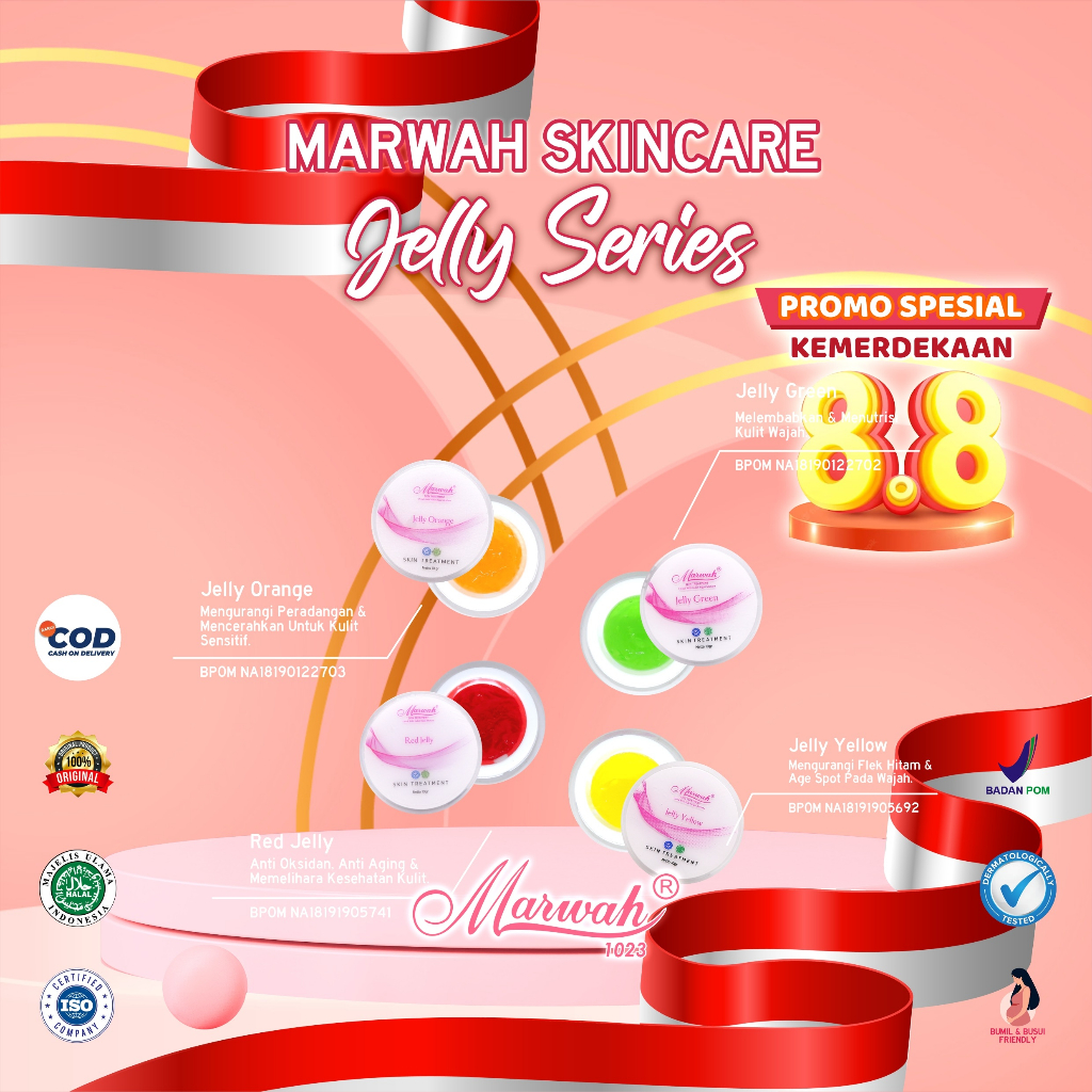 Marwah Skincare Jelly Red Green Yellow Orange Radiance Gold Face Serum ...