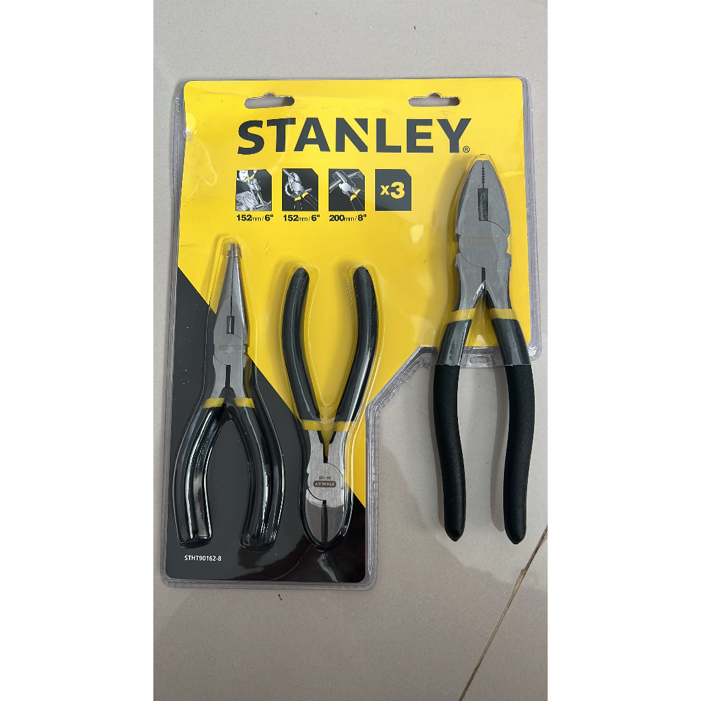 STANLEY Pliers Set 3pcs Basic Pliers Set STHT90162-8 | Shopee Malaysia