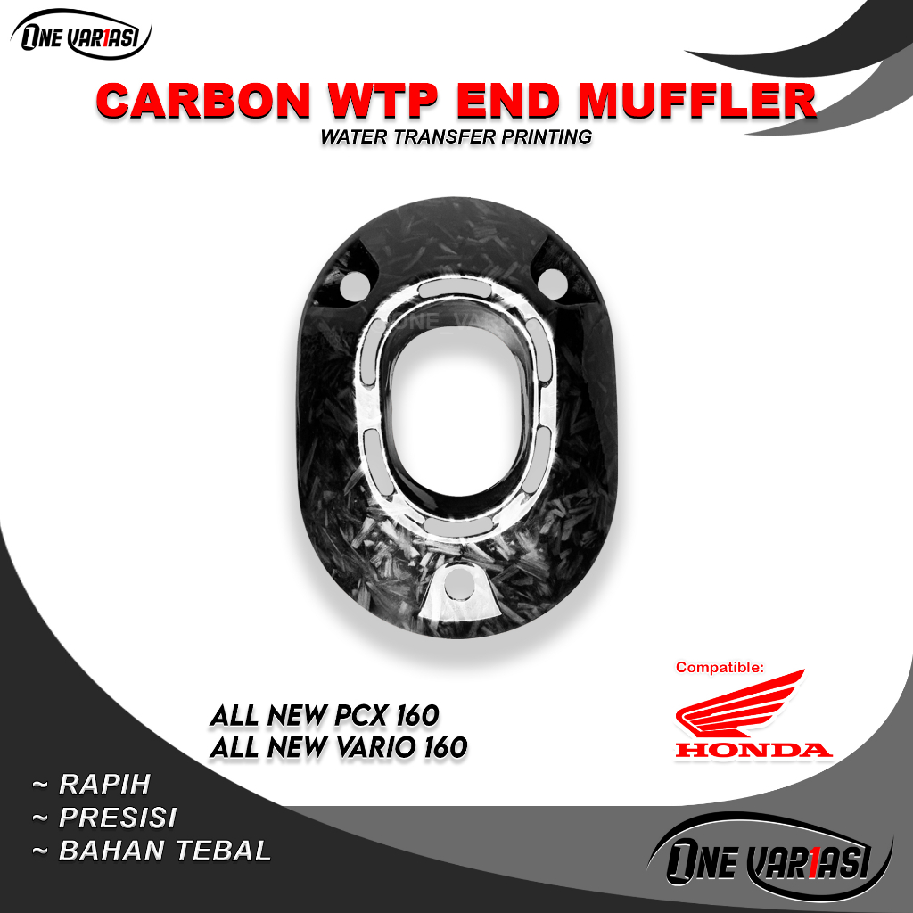 Pcx 160 VARIO 160 CARBON FORGED Exhaust Muzzle Cap/PCX VARIO 160 Muffler Funnel ORIGINAL HONDA ...