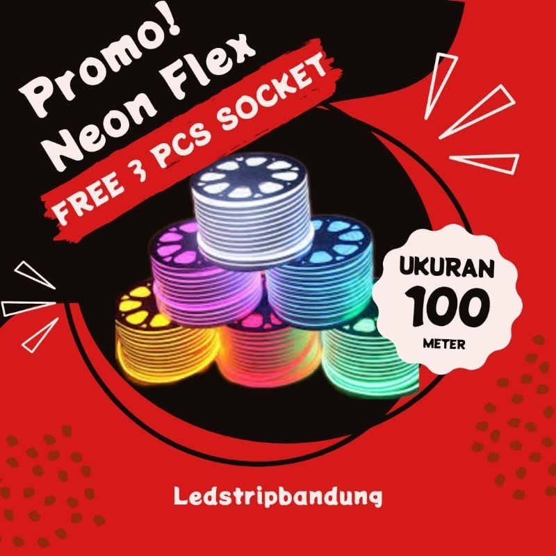 Neon Flex AC 220 Volt 1 Roll 100 Meters Waterproof Neon Flex Flexible ...