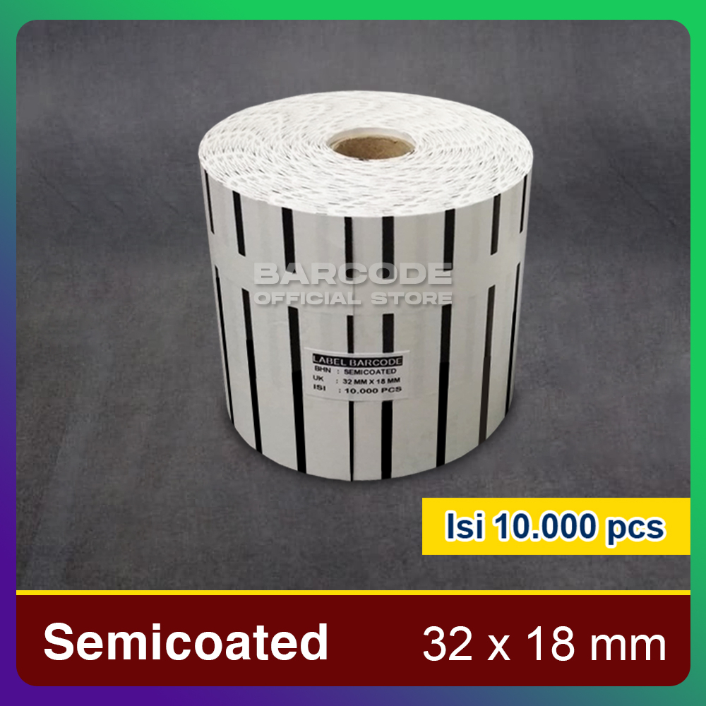 Barcode Printer Sticker Paper 32x18mm 3 Line Semicoat Contents 10,000 ...