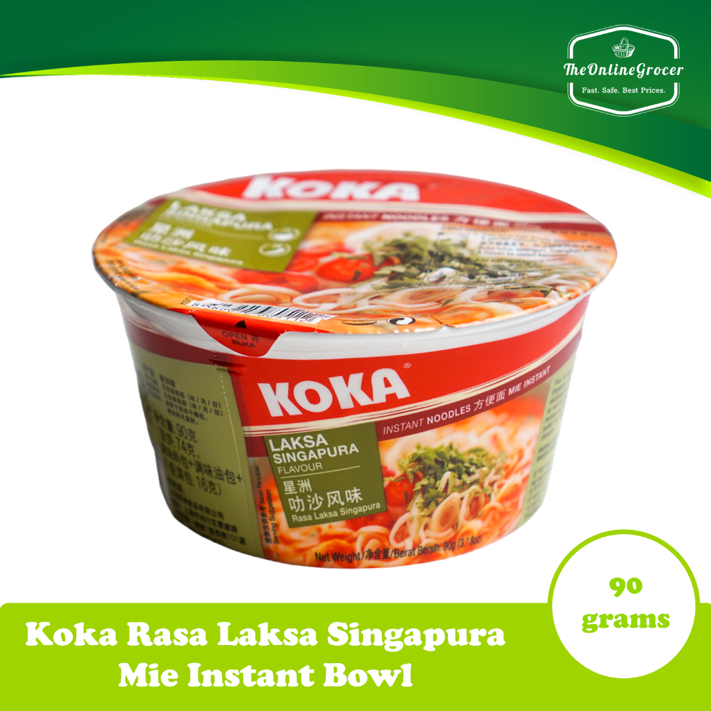 Koka Instant Noodles Laksa Singapore Flavor Bowl 90gr | Shopee Malaysia