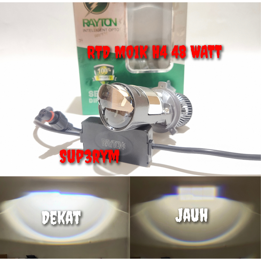 Headlights For Motorcycles And led Cars rtd h4 m01k 48watt mini projector | Shopee Malaysia