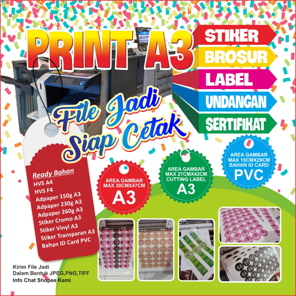 Print A3 A4 F4 Sticker Paper | Shopee Malaysia