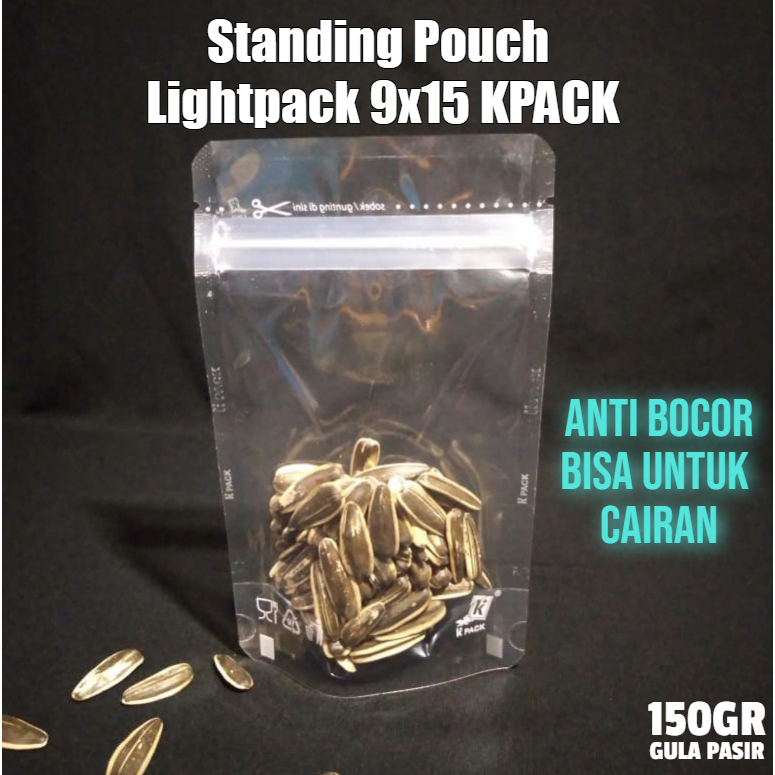 (100 Pcs) STANDING POUCH ZIPLOCK 9x15 CLEAR / PUDOT DRINK PACKAGING 150 ...
