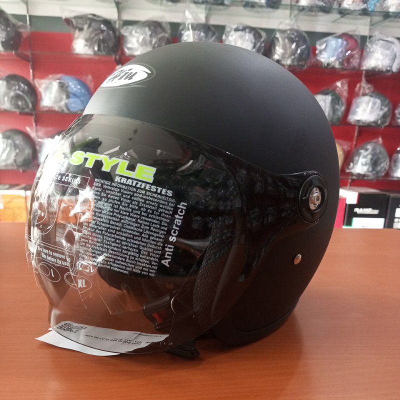 HITAM Matte Black Solid Vigo Shark Helmet | Shopee Malaysia