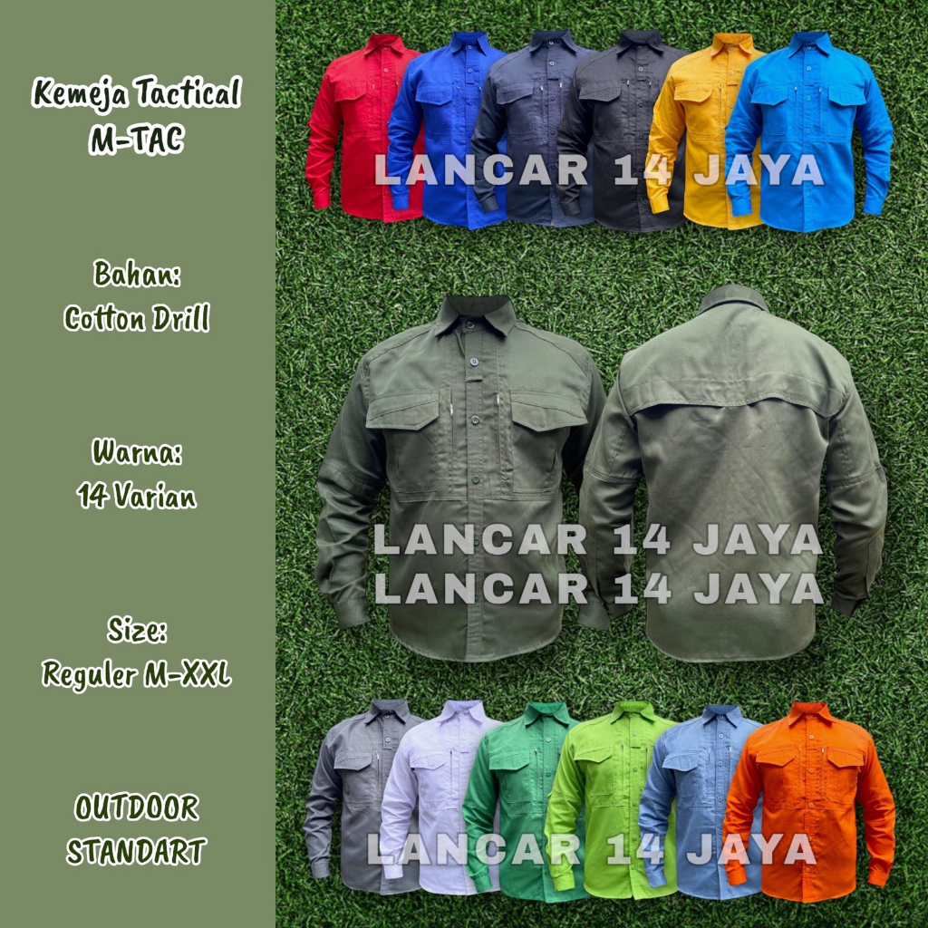 KEMEJA PDL Model M-tac Shirt / Tactical Shirt / PDH Long Sleeve / Men's ...