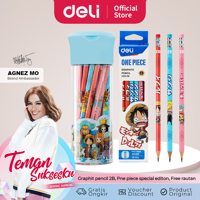 KAYU Deli One Piece Graphit Pencil/2B Graphite Wood Pencil Cute Cartoon ...
