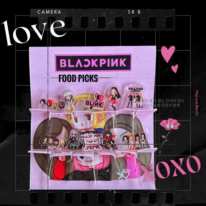 Blackpink Food Picks Bento Picks Black Pink Fruit Forks Cupcake Topper ...