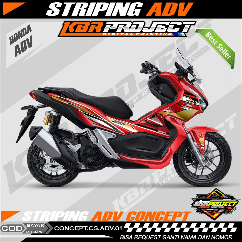 Adv CONCEPT Cool Motorcycle Sticker Sticker Striping Lis Variation ADV ...