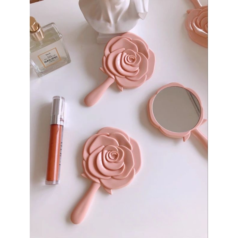 MAWAR Rose Flower Handheld Mirror/Jisoo Flower Rose Mirror/Viral Korean ...